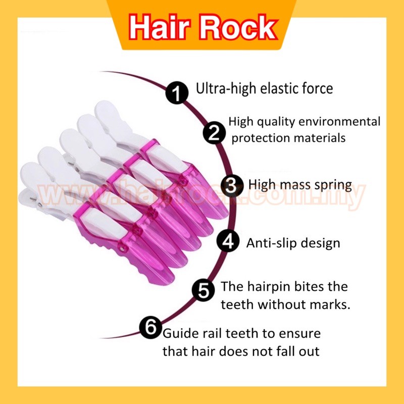 Japan Dragon Crocodile Sectioning Hair Clips 30pcs/Box