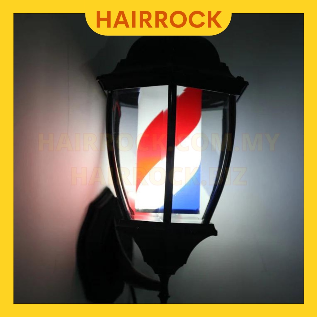 TL12 Barber Pole Light Rotating Red White Blue LED Strips Barber Shop ...