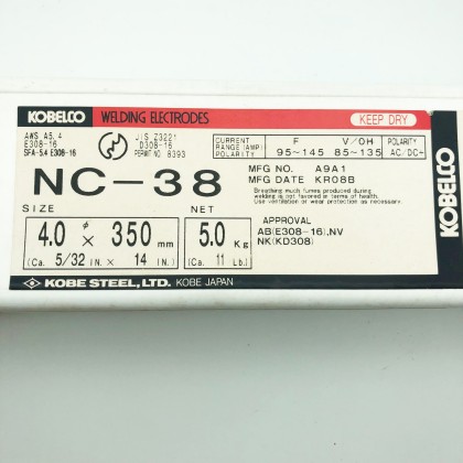 Kobelco NC-38 4mm x 350mm 5KG Welding Electrodes Rod By Kobe Steel ...
