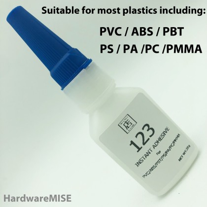 Instant Adhesive Glue For Bonding PVC ABS PBT PS PA PC PMMA Plastic 123 ...