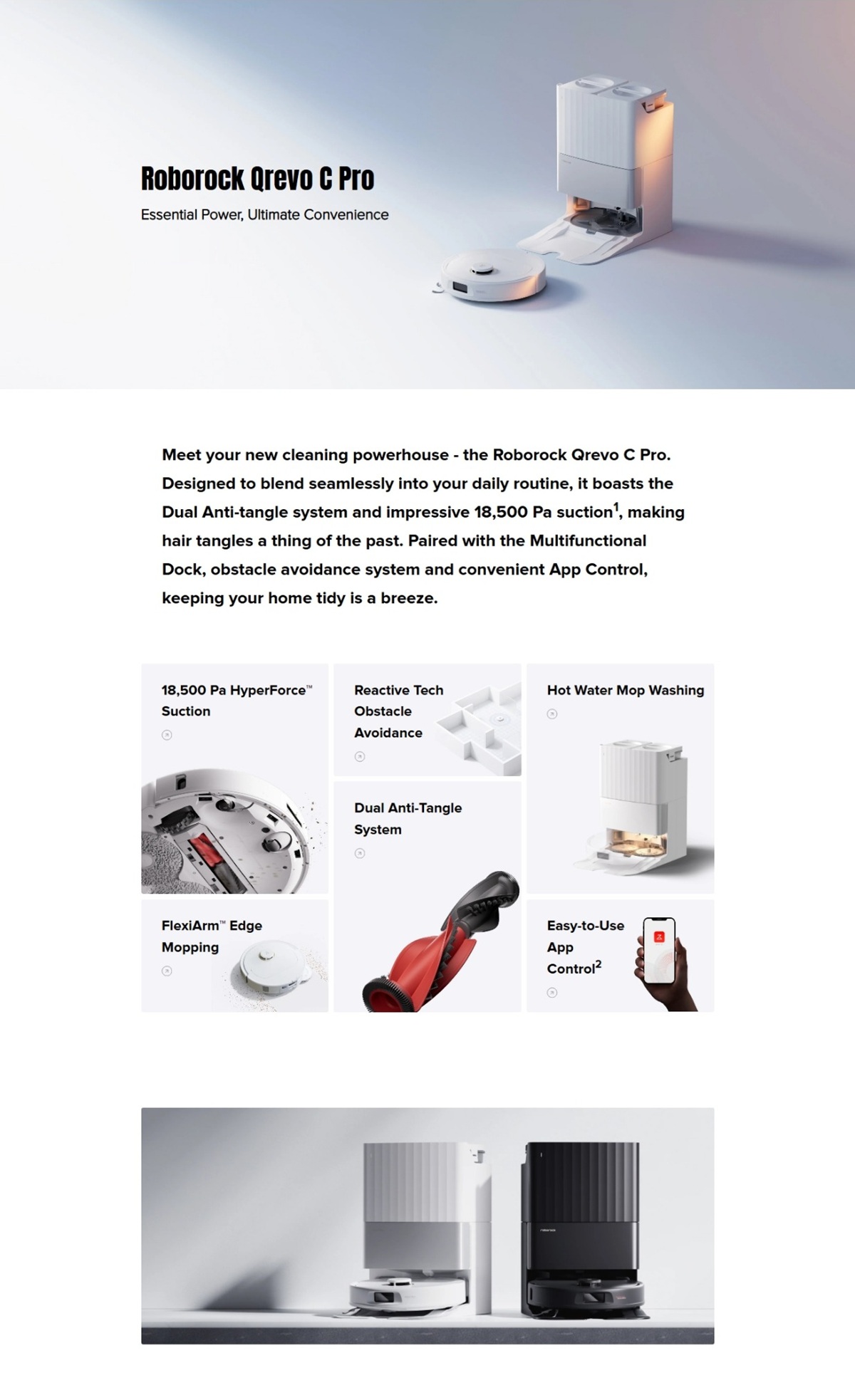 Roborock Qrevo C Pro Robot Vacuum | Itronic Mobile Trading Sdn Bhd