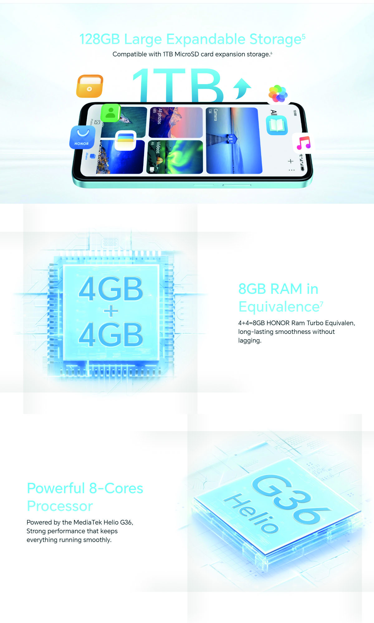 Honor X5b Plus Smartphone | MediaTek Helio G36 | 6.56" TFT LCD Display ...