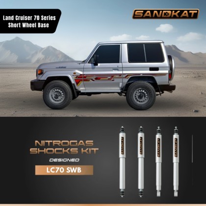 SANDKAT Land Cruiser 70 SWB Short Wheel Base Nitrogas Shock Absorber ...