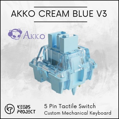 [Ready Stock] New Akko V3 Cream Blue Pro Switch 5pin Tactile Switches ...
