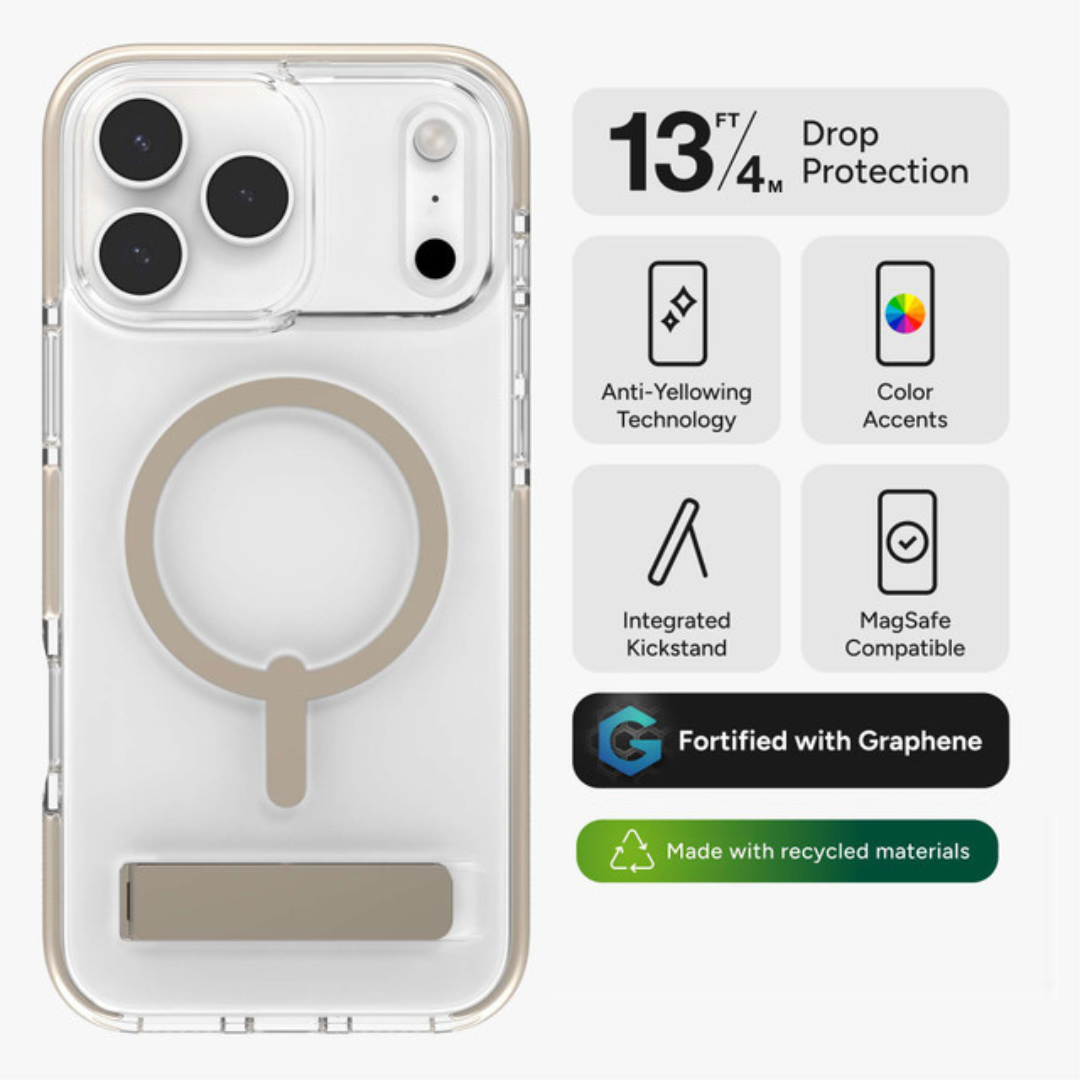 ZAGG Santa Cruz Snap MagSafe Case with Kickstand for iPhone 17 Pro Max ...