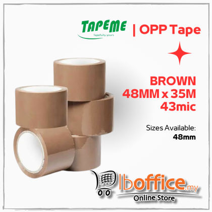 Tapeme Brown OPP Tape - 48mm x 35m | lboffice online store | we are one ...