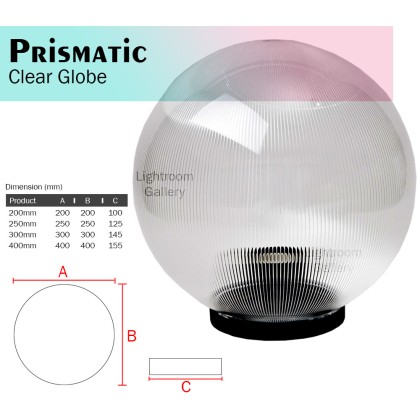 Outdoor Globe Light Gate Light For Pole Outdoor Pillar /Prismatic Smoke ...