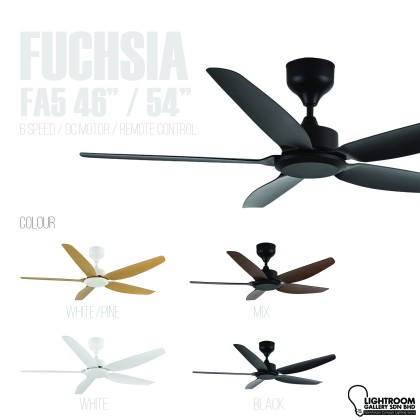 Fanco Fuchsia FA5 46'' / 56'' DC Motor 12 Speed LED Light Ceiling Fan ...