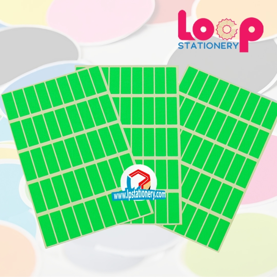 Sticker Label Rectangular Shape Colour Blue