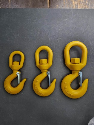 Alloy Swivel Eye Hook With Safety Latch 1 ton, 1.5 ton and 2 ton | Lum ...