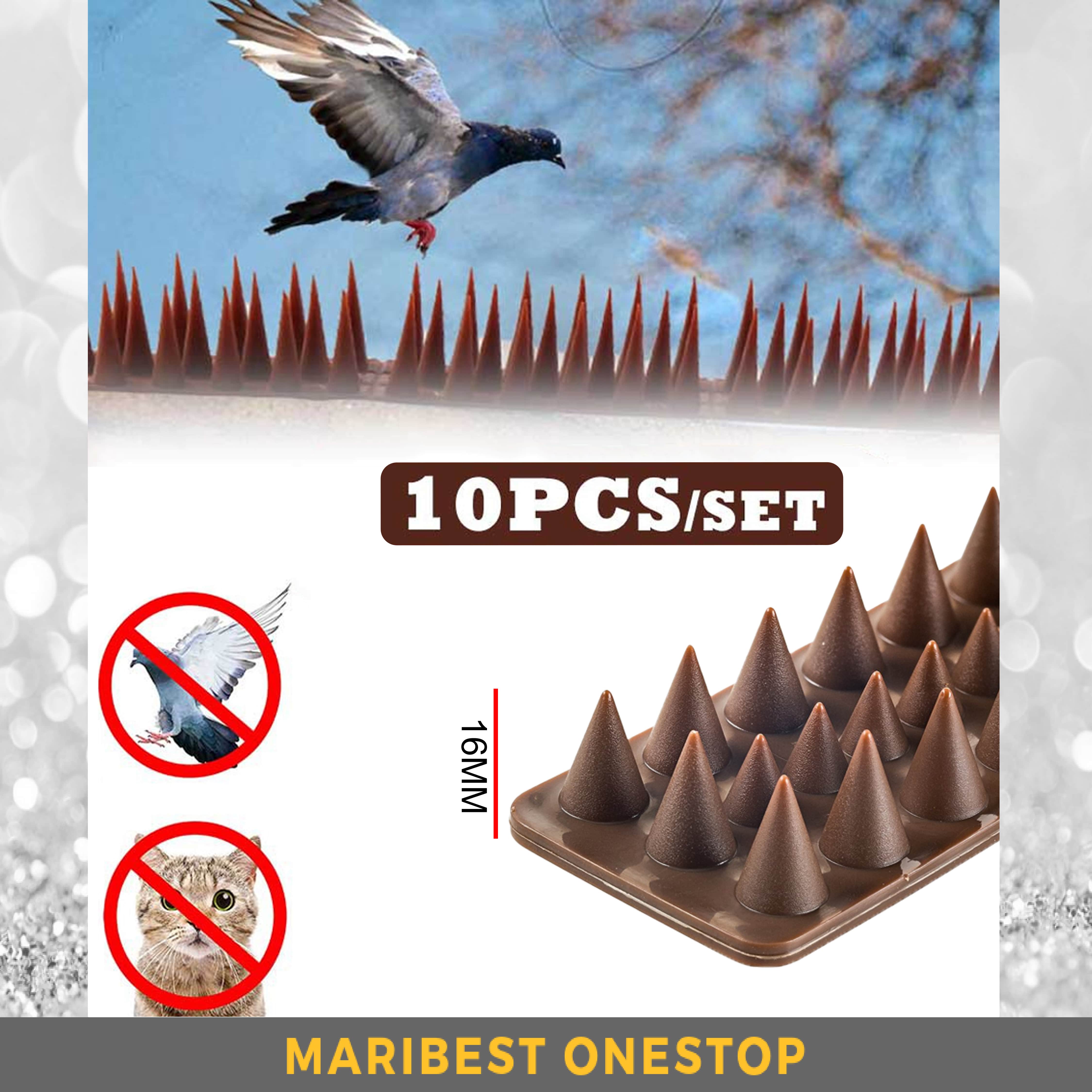 10PCS / SET BIRD SPIKE FLEXIBLE PLASTIC CAT ANIMAL REPELLER CHASE BIRDS ...