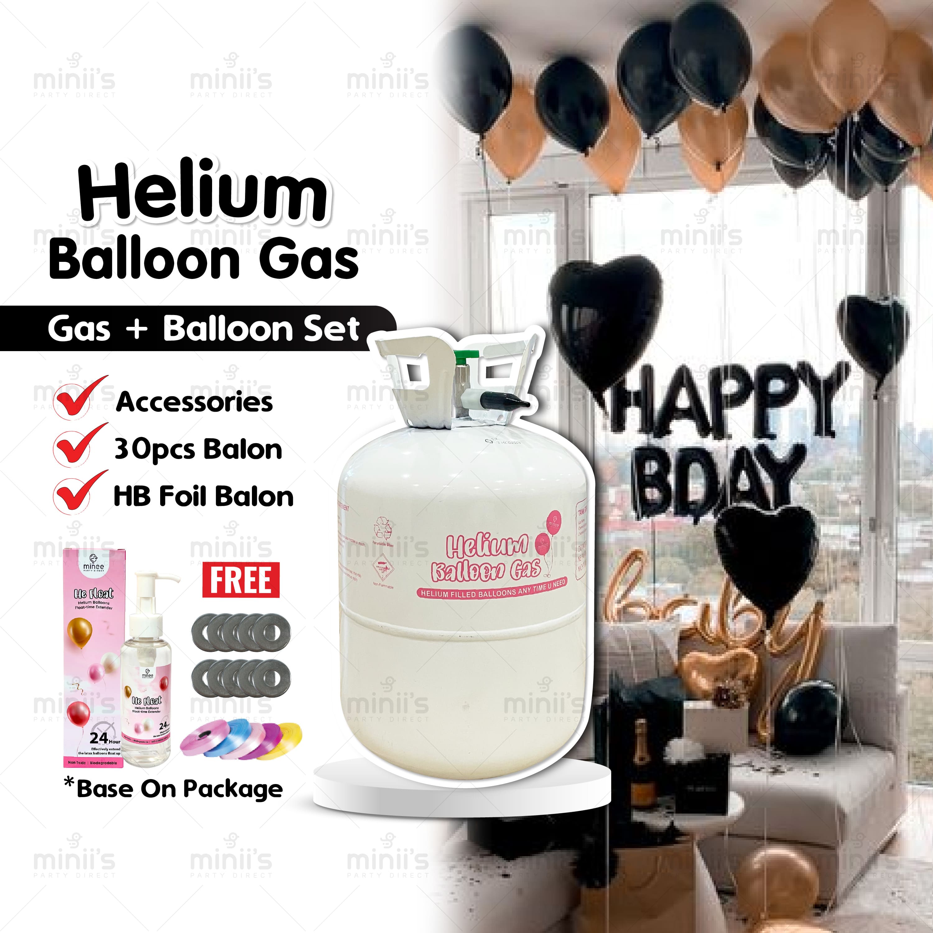 Gas for balloons party store