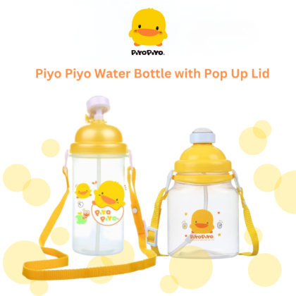 Piyo Piyo Water Bottle with Pop Up Lid | Mommy Avenue