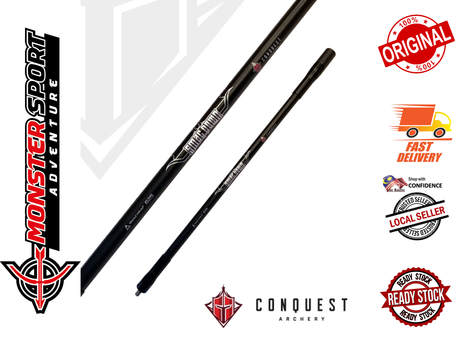 Conquest Archery Smackdown .625 Long Target Front Stabilizer | Monster ...