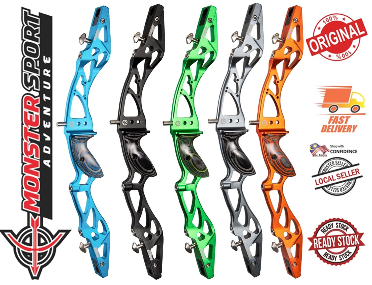 Kinetic Archery Scopus 23" Recurve Riser | Monster Archery Kajang ...