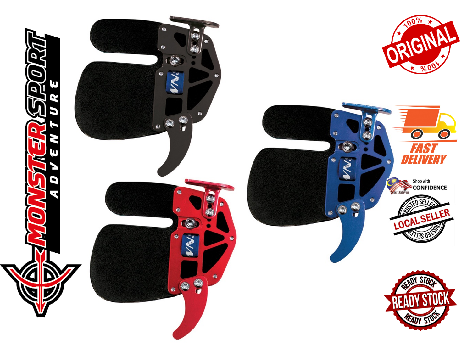 WNS Winners Archery Olympic Recurve Tab 200 with Anchor Pad Cordovan ...