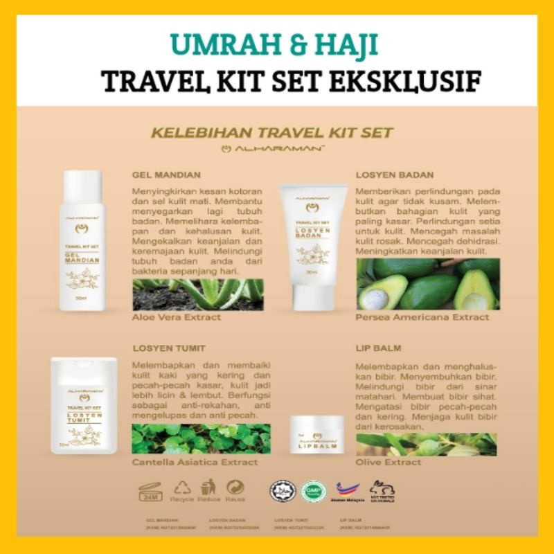 AL HARAMAN UMRAH & HAJI TRAVELLING CARE KIT PILIHAN