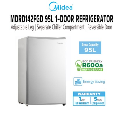 Midea MDRD142FGD Refrigerator (95L) Separate Chiller Reversible Door 1 ...