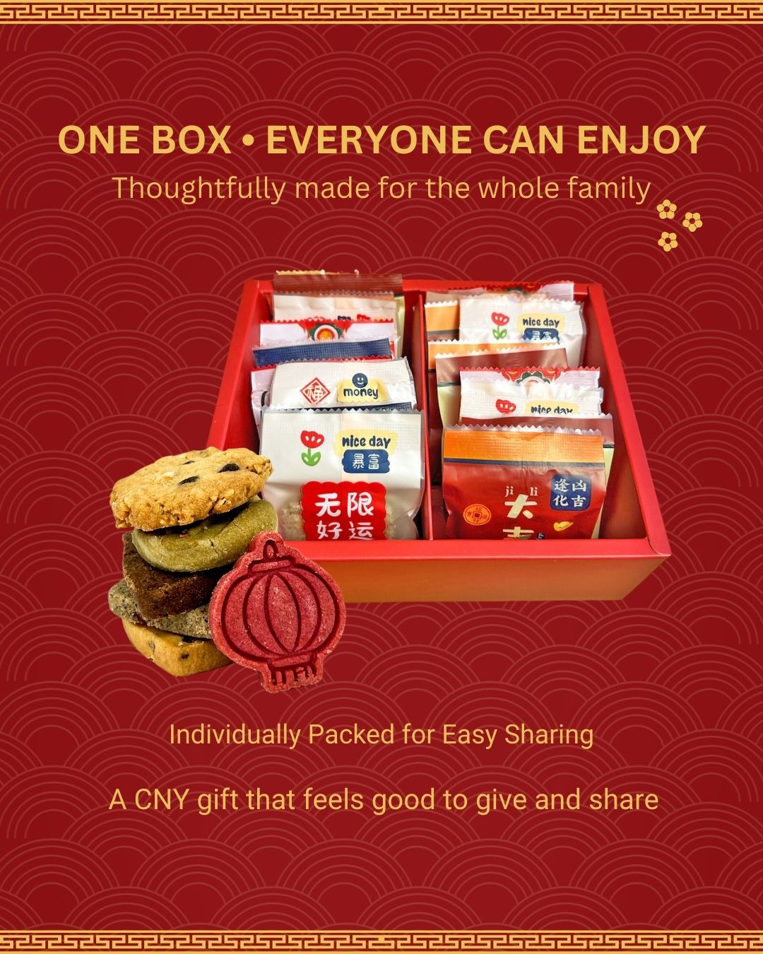 Healthy CNY Cookies Gift Box | Less Sweet • Individually Packed ...