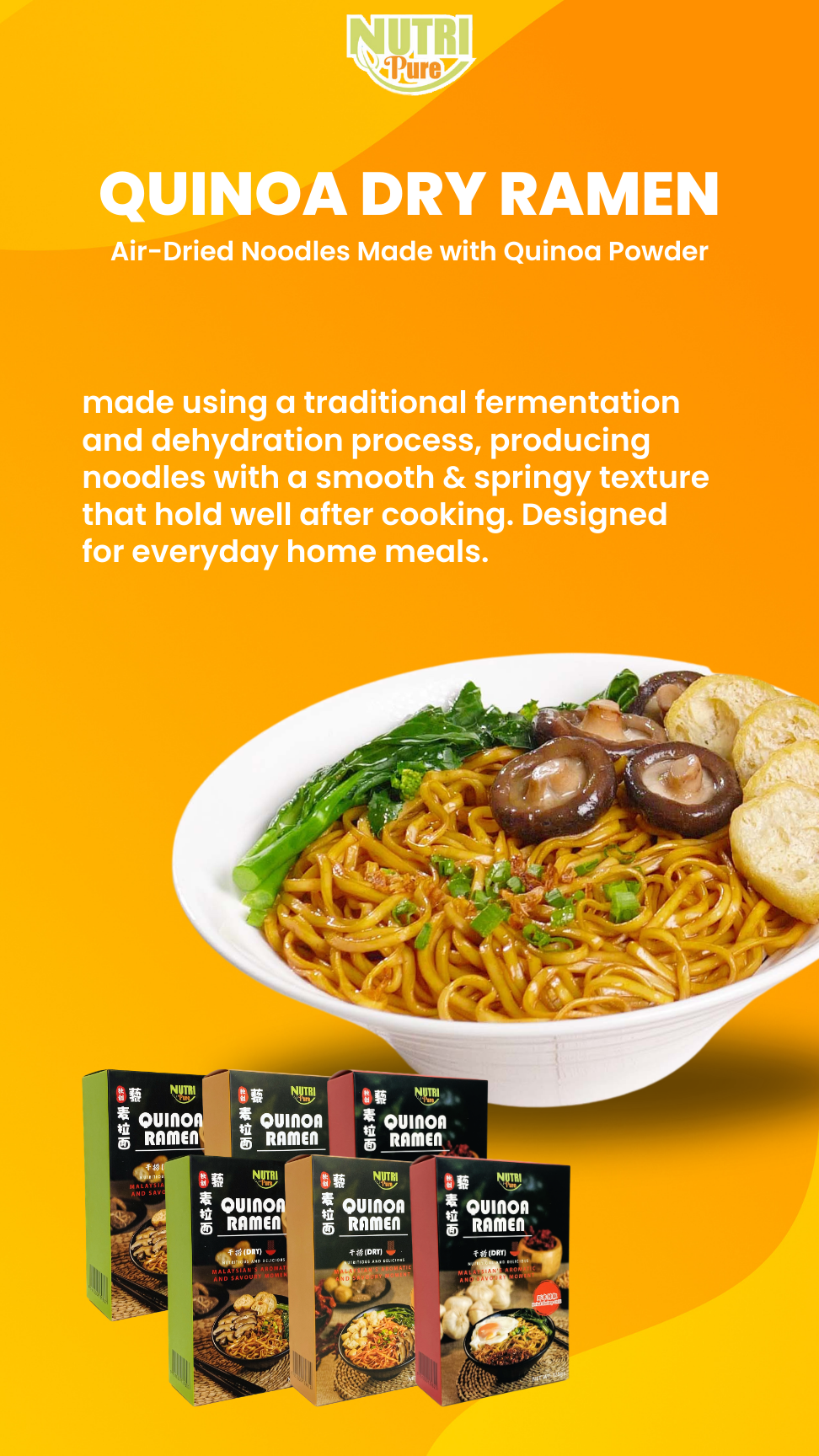 Quinoa Dry Ramen 12-Pack (Family Bundle) | Malaysia's Natural & Healthy ...
