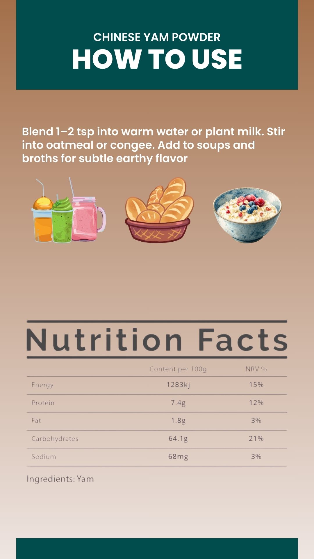 Air Dried Dehydrated 100% Natural Food Powder - Yam Powder Taro Powder ...
