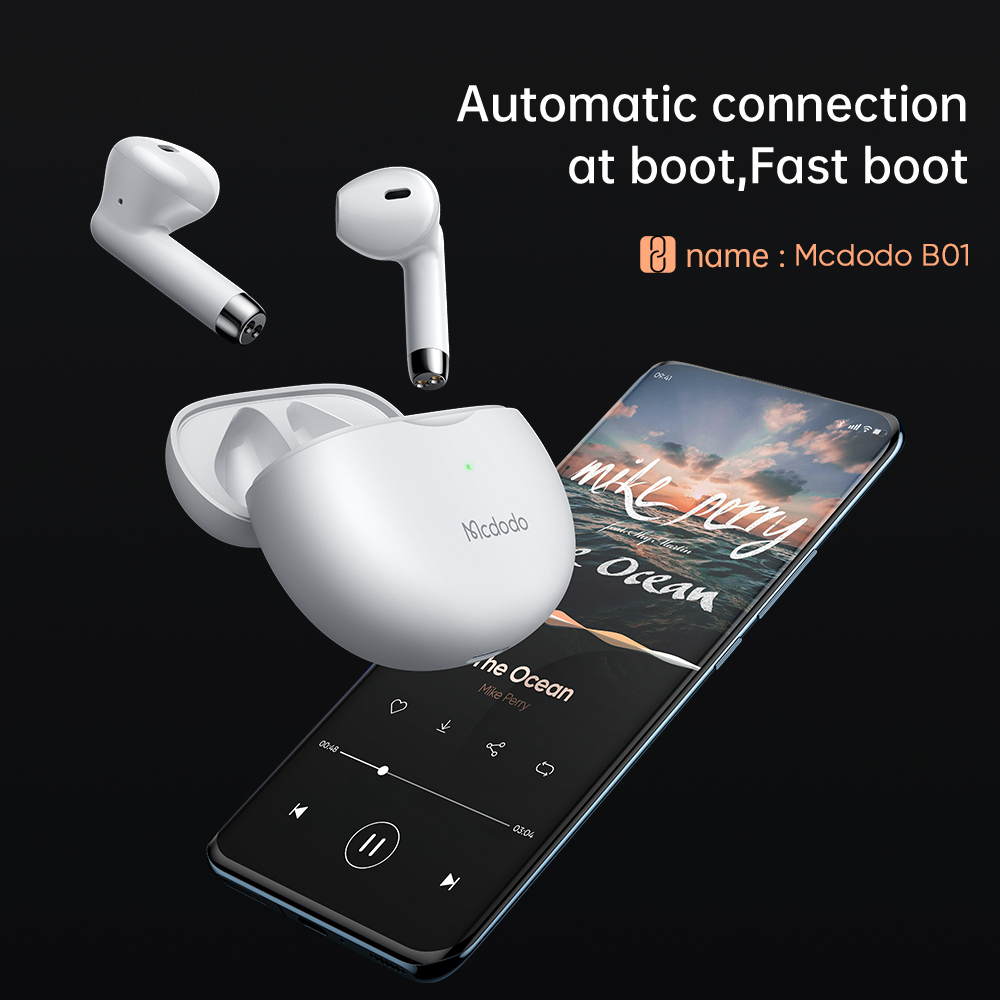 Mcdodo B1 Series IP54 Waterproof Noise Cancellation Touch Control BT TWS Earphone HP803