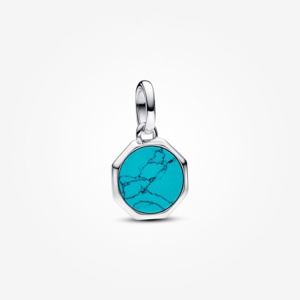 Pandora ME Turquoise-colored Engravable Mini Medallion Charm | Pandora ...