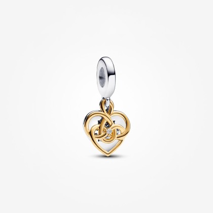 Pandora Lab-grown Diamond Engravable Mum Double Dangle Charm | Pandora ...