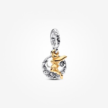 Pandora Disney 14K Gold Plated Tinker Bell Celestial Night Dangle Charm ...