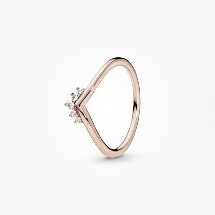 Pandora 14k Rose Gold-Plated Tiara Wishbone Ring | Pandora Malaysia