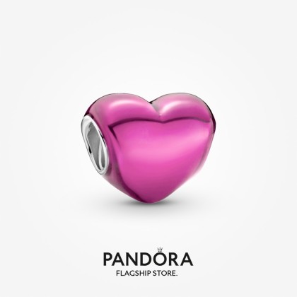 Pandora Metallic Pink Heart Charm | Pandora Malaysia