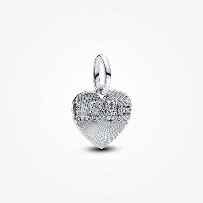 Pandora Engravable Love Heart Dangle Charm | Pandora Malaysia