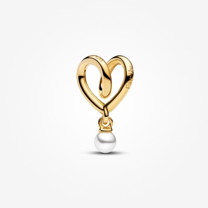 Pandora 14K Gold Plated Wrapped Heart Charm | Pandora Malaysia