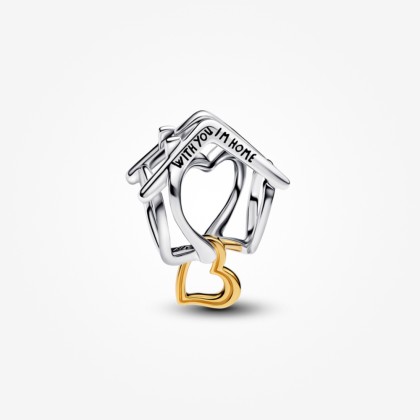 Pandora 14K Gold Plated Home & Heart Charm | Pandora Malaysia