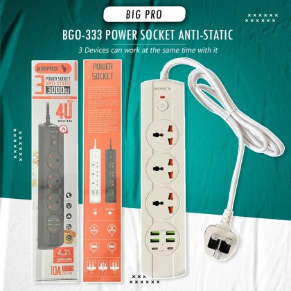 BIGPRO BGO-333 SOCKET STRIP 03-1016745 | Decor Online