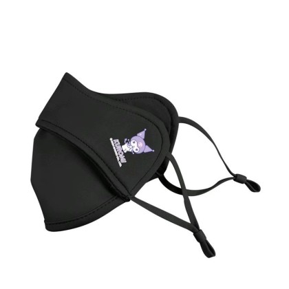 Kuromi Black Polyester Face Mask for Children | RJJXCOONLINESHOP