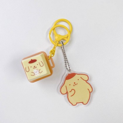 Pompompurin Unzip Mini Button Keychain | RJJXCOONLINESHOP