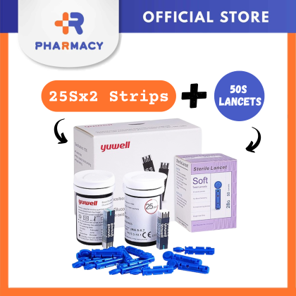 R Pharmacy | Yuwell Blood Glucose Strips Y330 25Sx2+50S Lancet | R ...