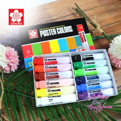 Poster Color 12ml (12 Color Set) | Famous Stationers Sdn Bhd