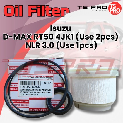Isuzu Genuine 6981596930 Fuel Filter - Isuzi D-MAX RT50 4JK1 (Use 2pcs ...