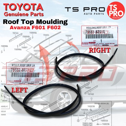 Toyota Avanza F601 F602 Genuine Roof Top Moulding Getah Bumbung Left ...