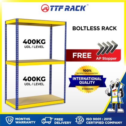Boltless Rack 3 Levels 400KG (152-183cm) | TTFRack™ | Malaysia's ...