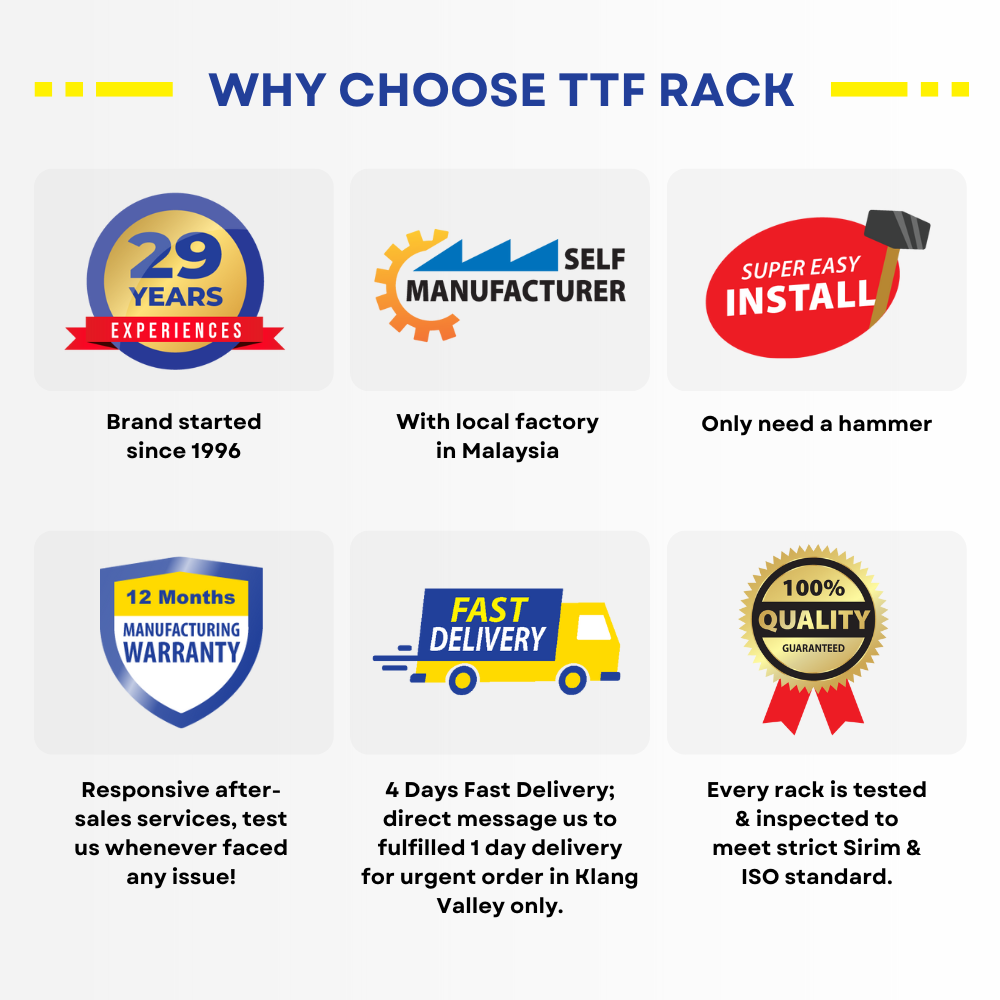 TTF Rack™️ EASY RACK H150-210cm 5 Levels | TTFRack™ | Malaysia's ...
