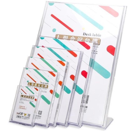 Acrylic L-Shaped Display Stand L Shape A4 / A5 / A6 ( Potrait ) | Uni ...