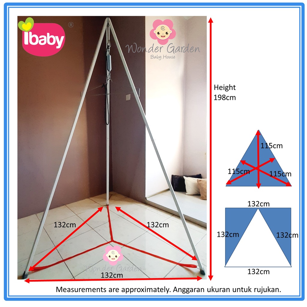 I Baby Spring Cot With Max Load 18Kg (Rangka Buaian Bayi | Tripod Type ...